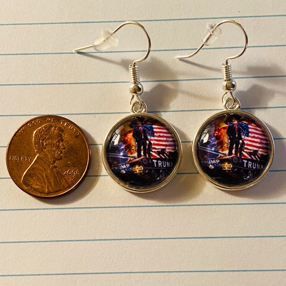 Jewelry | Trump Maga Silver Tone Earrings | Poshmark